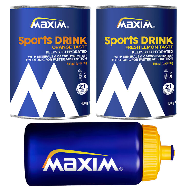 Sportdrank van Maxim | Unieke hypotone sportdranken